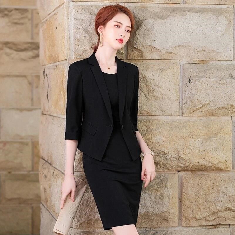Formalne profesionalne ženske poslovne obleke 2021 s krili in oblekami ...