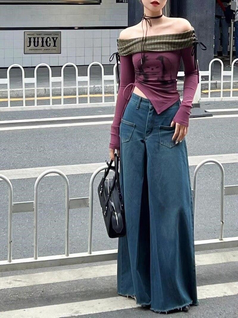 REDDACHiC Oversize Mom Jeans Wide Leg Boyfriend Baggy Jeans Ženske ...